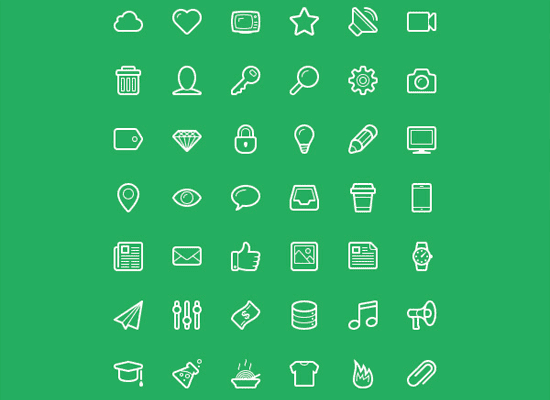 40 Free High-Quality Line Icon Sets