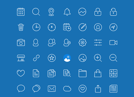 40 Free High-Quality Line Icon Sets