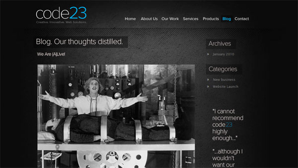 30 Beautiful Dark Blog Design Inspirations - WebFX