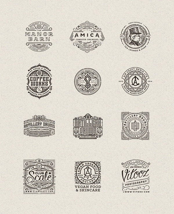 Intricate Vintage Logo Designs