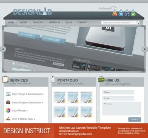 Modern Lab Layout: Website Template - WebFX