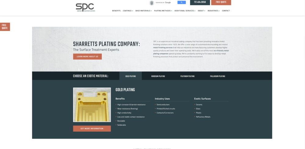 WebFX Case Study | Sharretts Plating