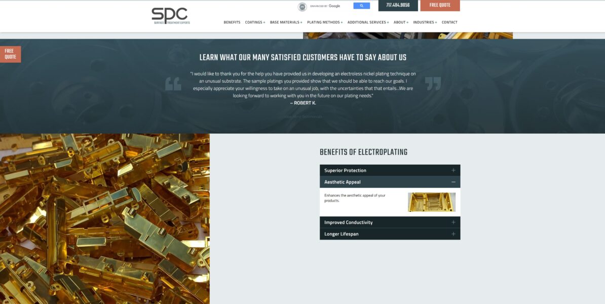 WebFX Case Study | Sharretts Plating