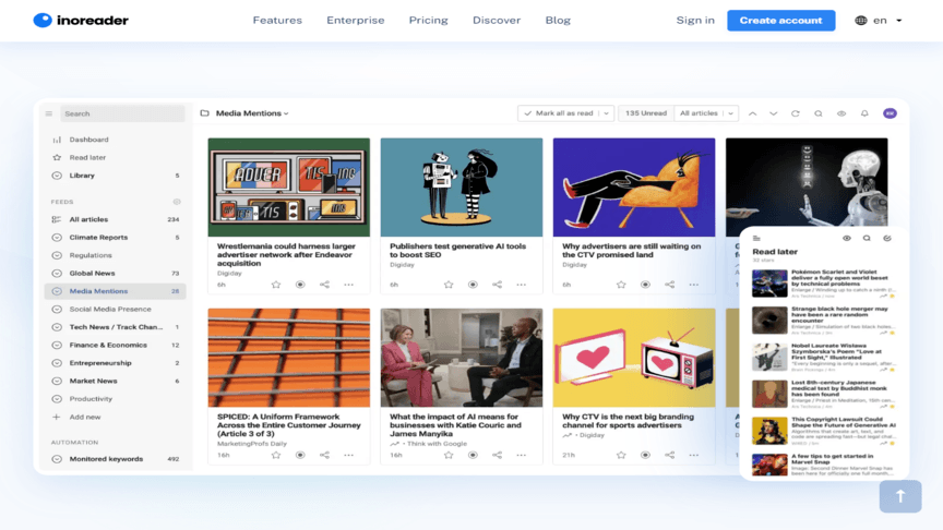 Top 6 Free Online RSS Readers | Free RSS Readers | WebFX